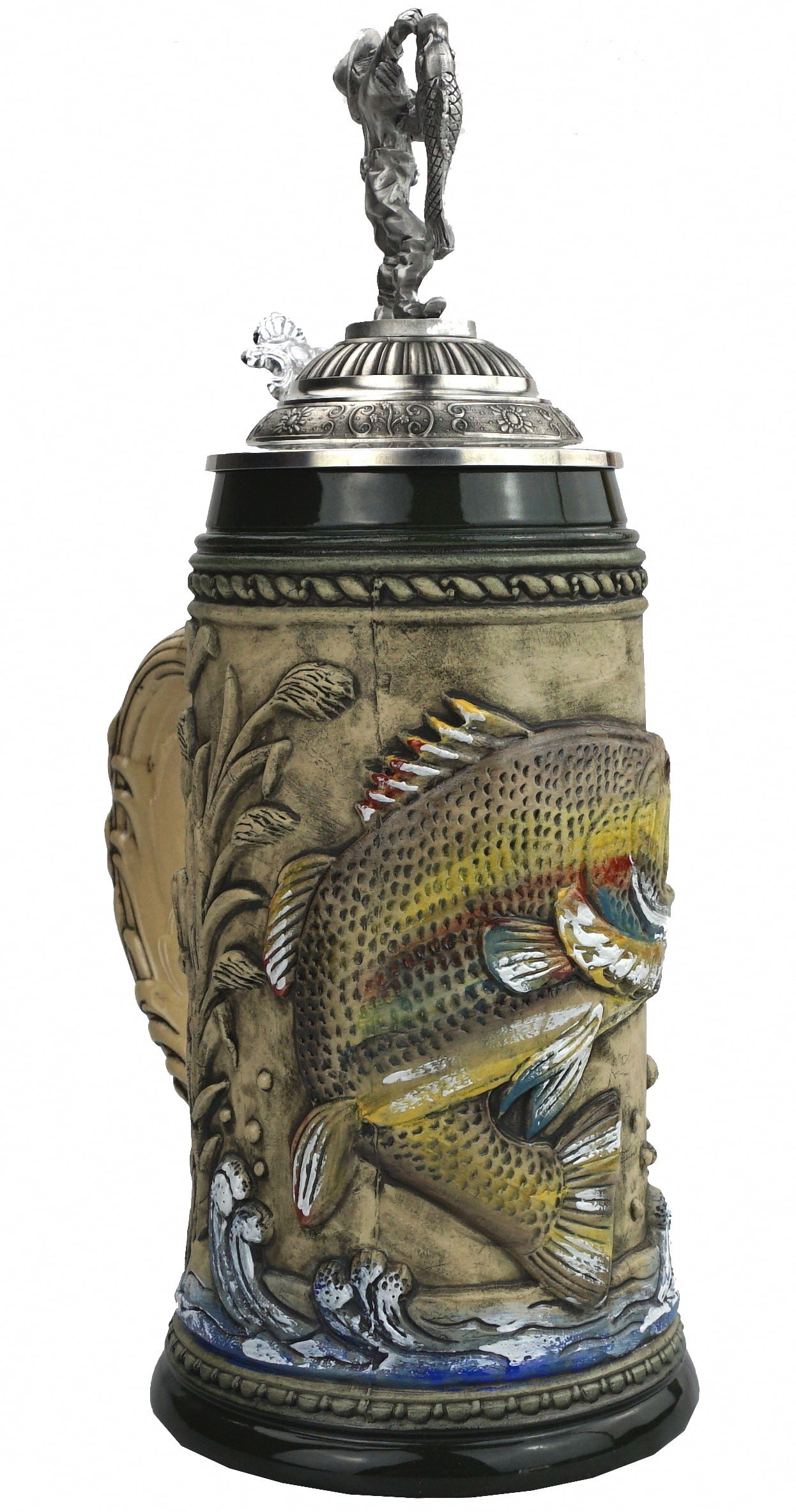 German Beer Stein Fisch Stein 0.75 liter tankard, beer mug - Walmart.com