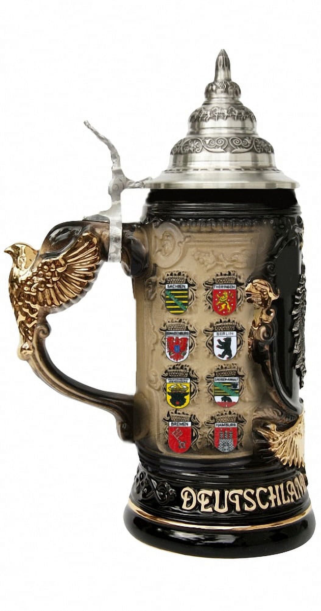 German Beer Stein Germany with state coat of Arms Stein 0.75 liter ...