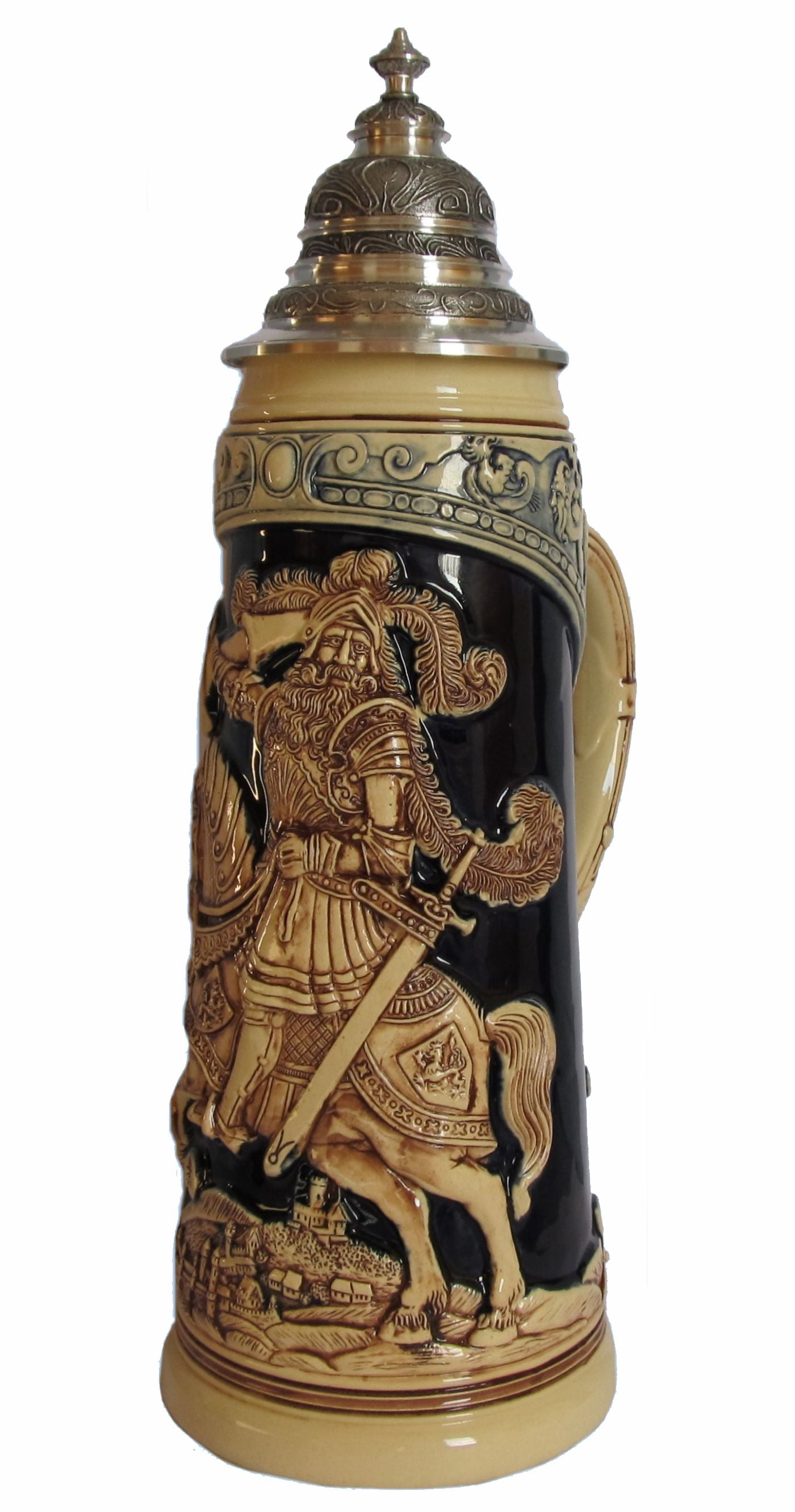 German Beer Stein King Barbarossa Giantstein, replica from year 1885 2 ...