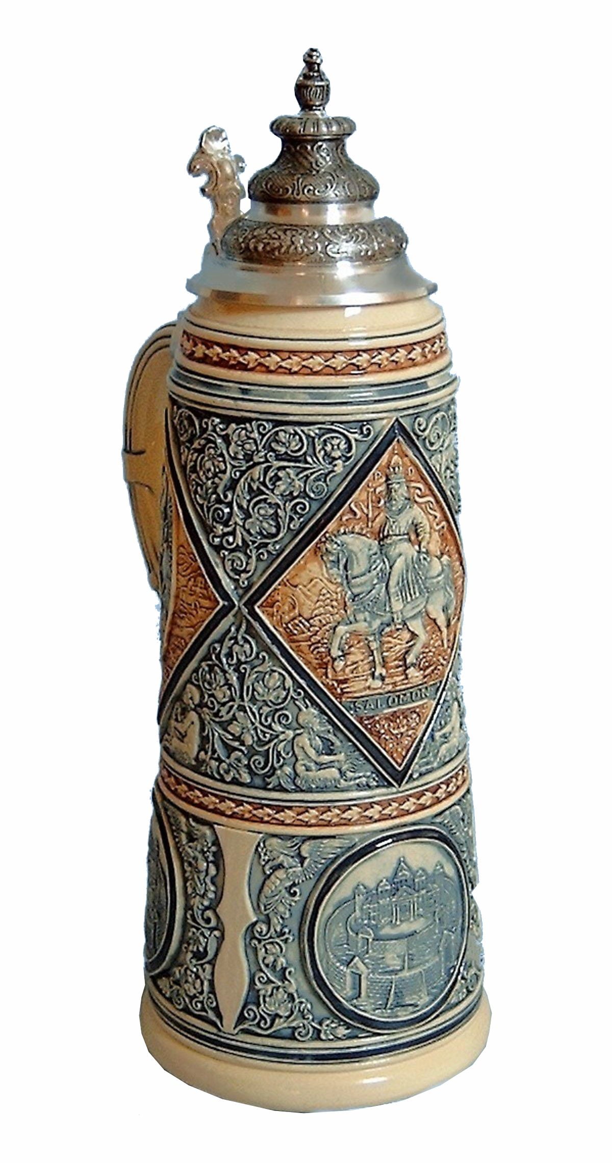 German Beer Stein King Solomon Giantstein, replica from year 1875 2 ...