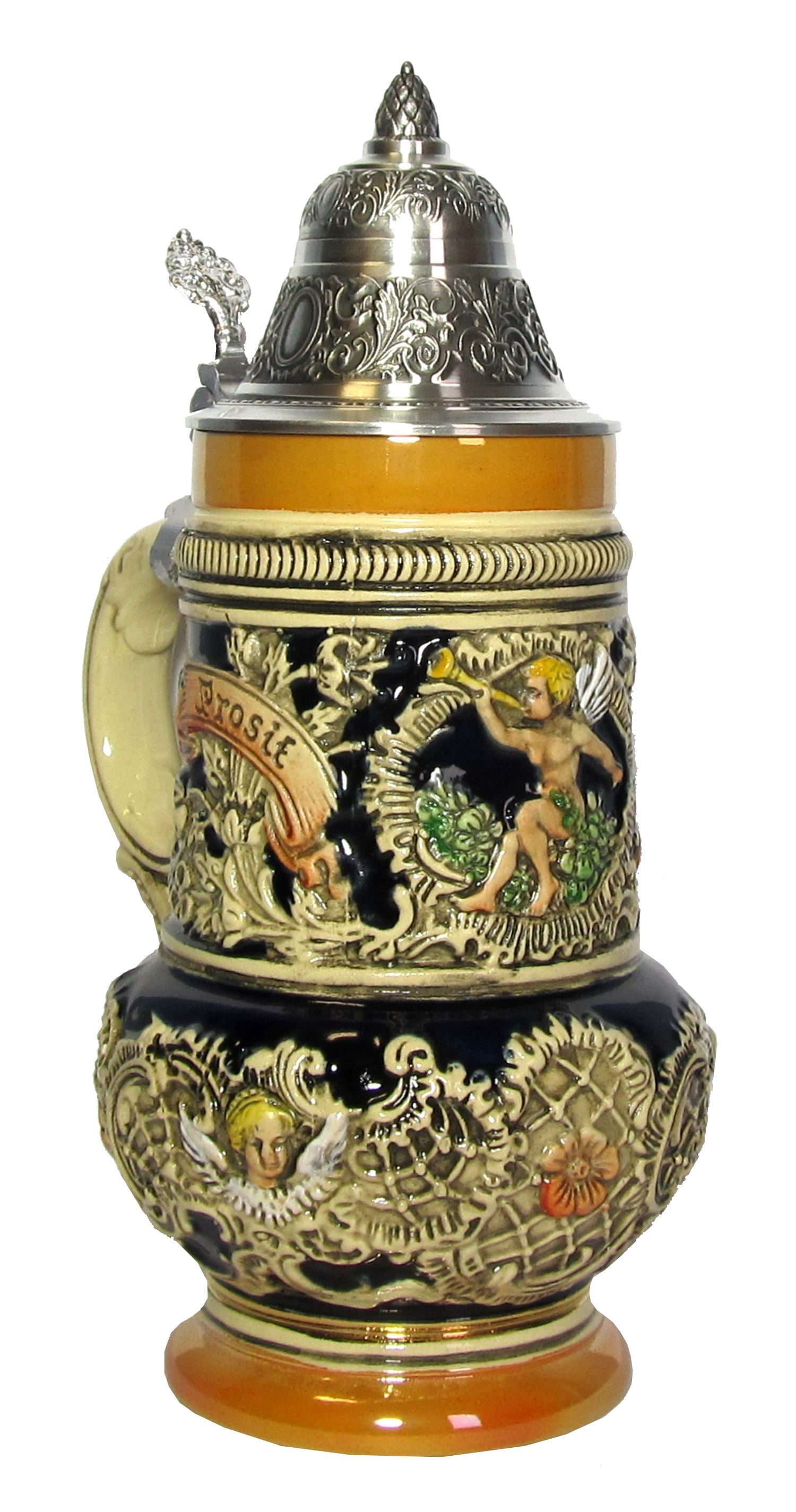 German Beer Stein Rokoko Angel's Stein 0.5 liter tankard, beer mug ...