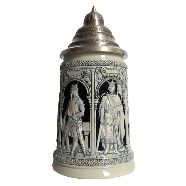 German Beer Stein crusader stein 1 liter tankard, beer mug - Walmart.com