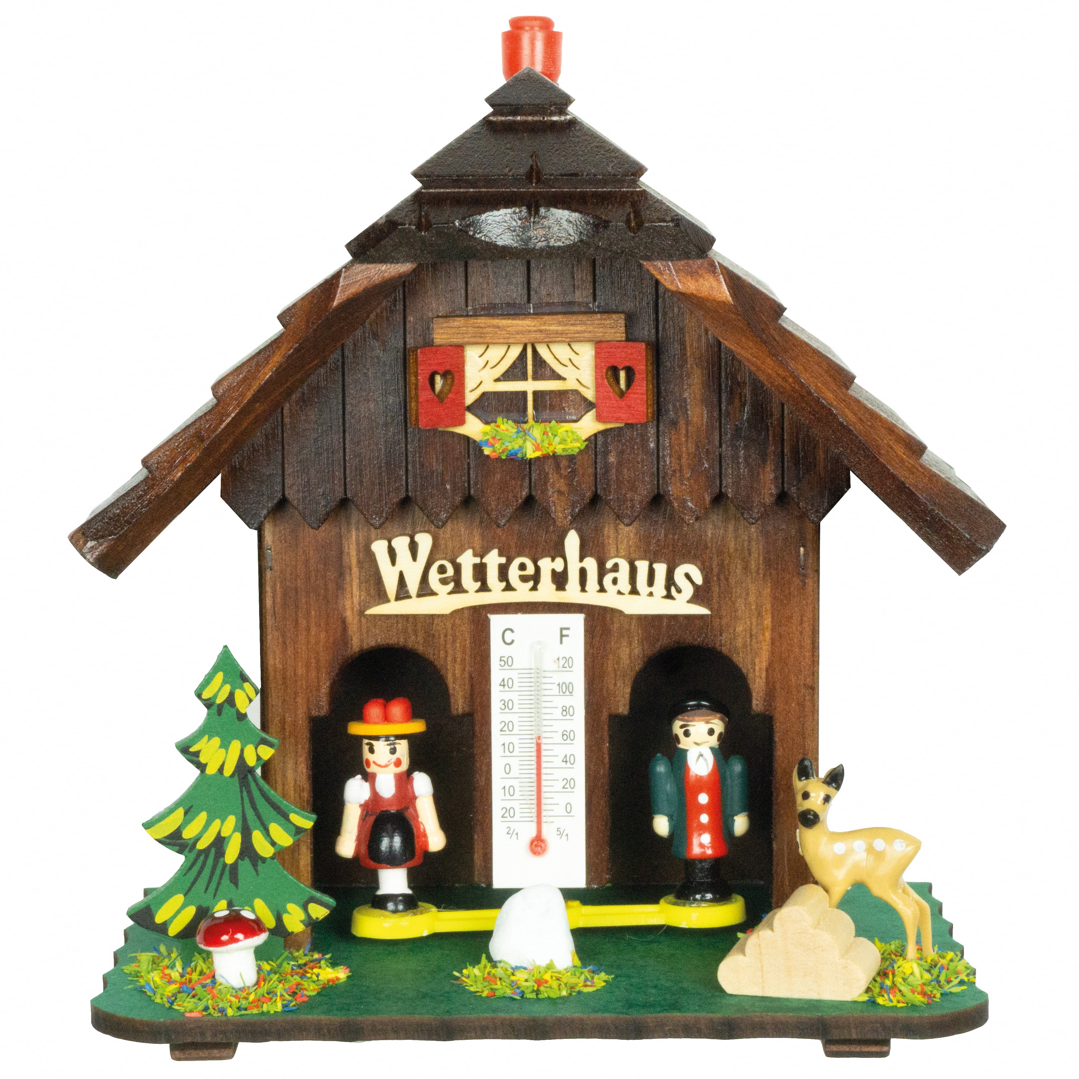 German Black Forest weather house TU 73 dunkel - Walmart.com