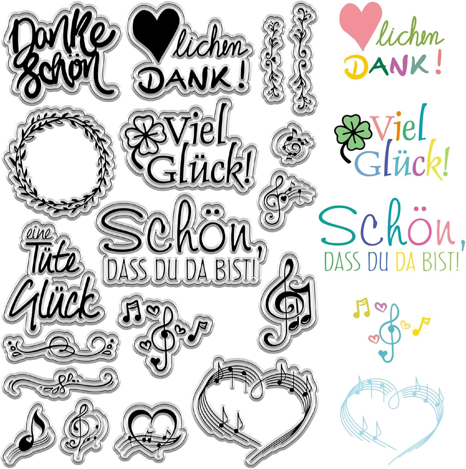 German Blessing Clear Stamp Vintage Silicone Rubber Stamp Seal ...