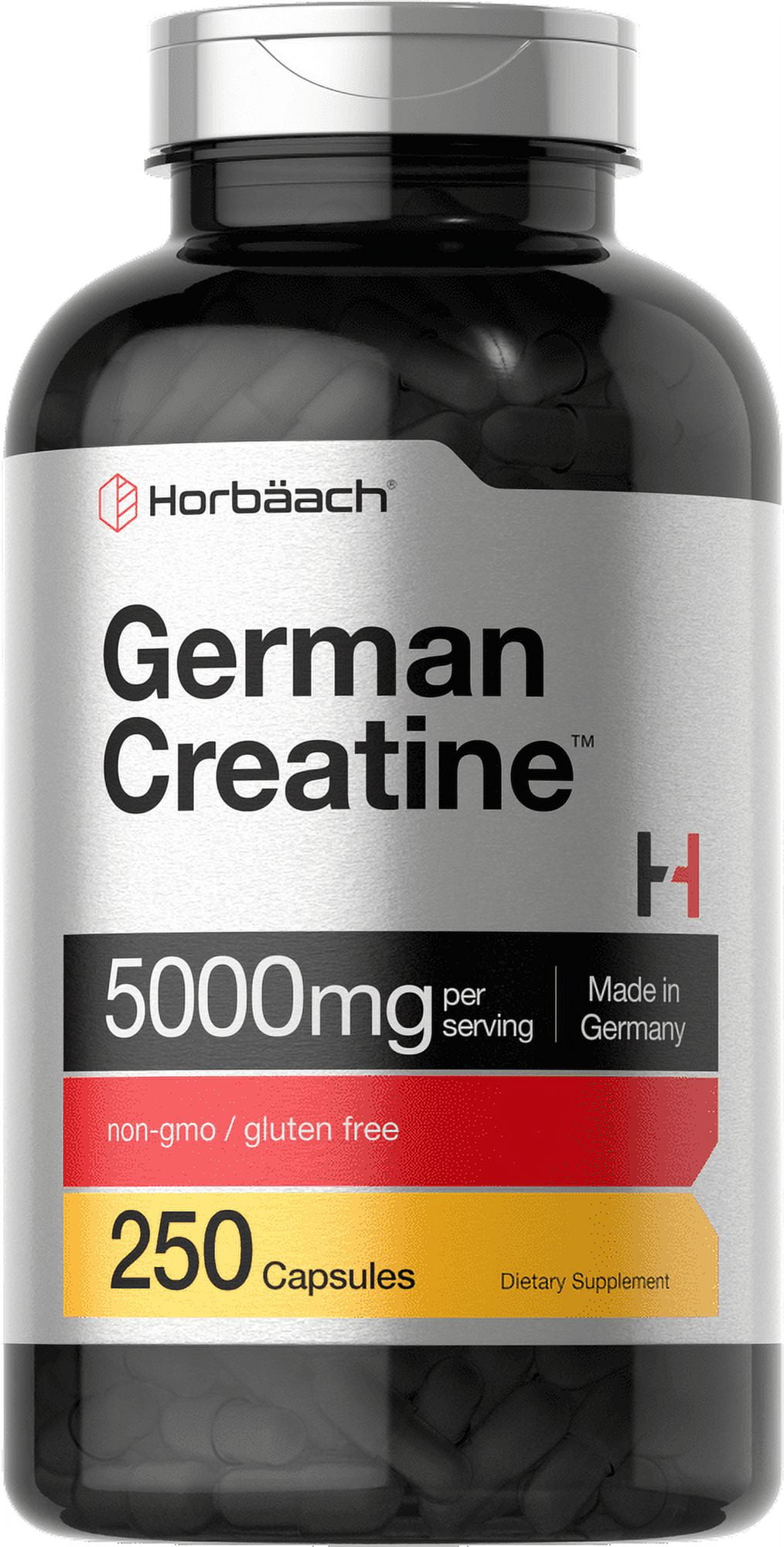 German Creatine Monohydrate 5000mg | 250 Creatine Pills for Men and ...