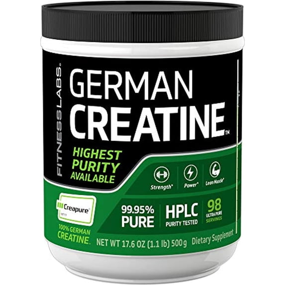 Fitness Labs Unflavored German Creatine Powder, 1.1 lb, Monohydrate for ...
