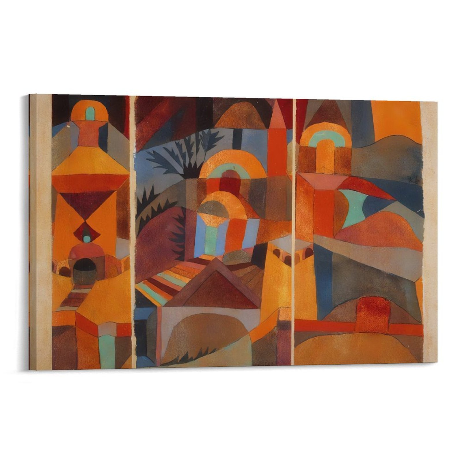 German Cubist Poster with Abstract Painters Paul Klee Temple Gardens ...