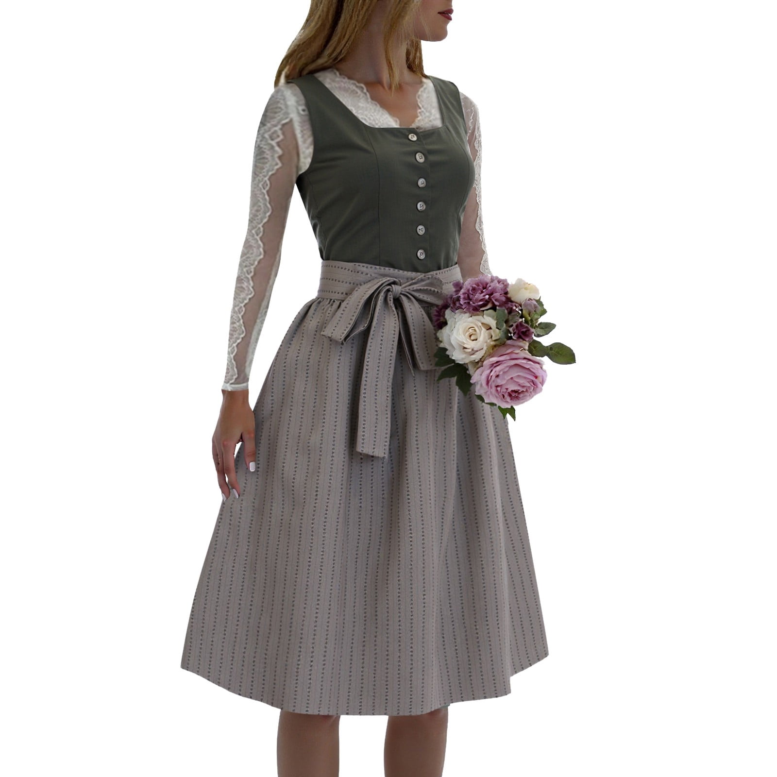 German Dirndl Dress Bavarian Oktoberfes Halloweent Traditional Women's ...