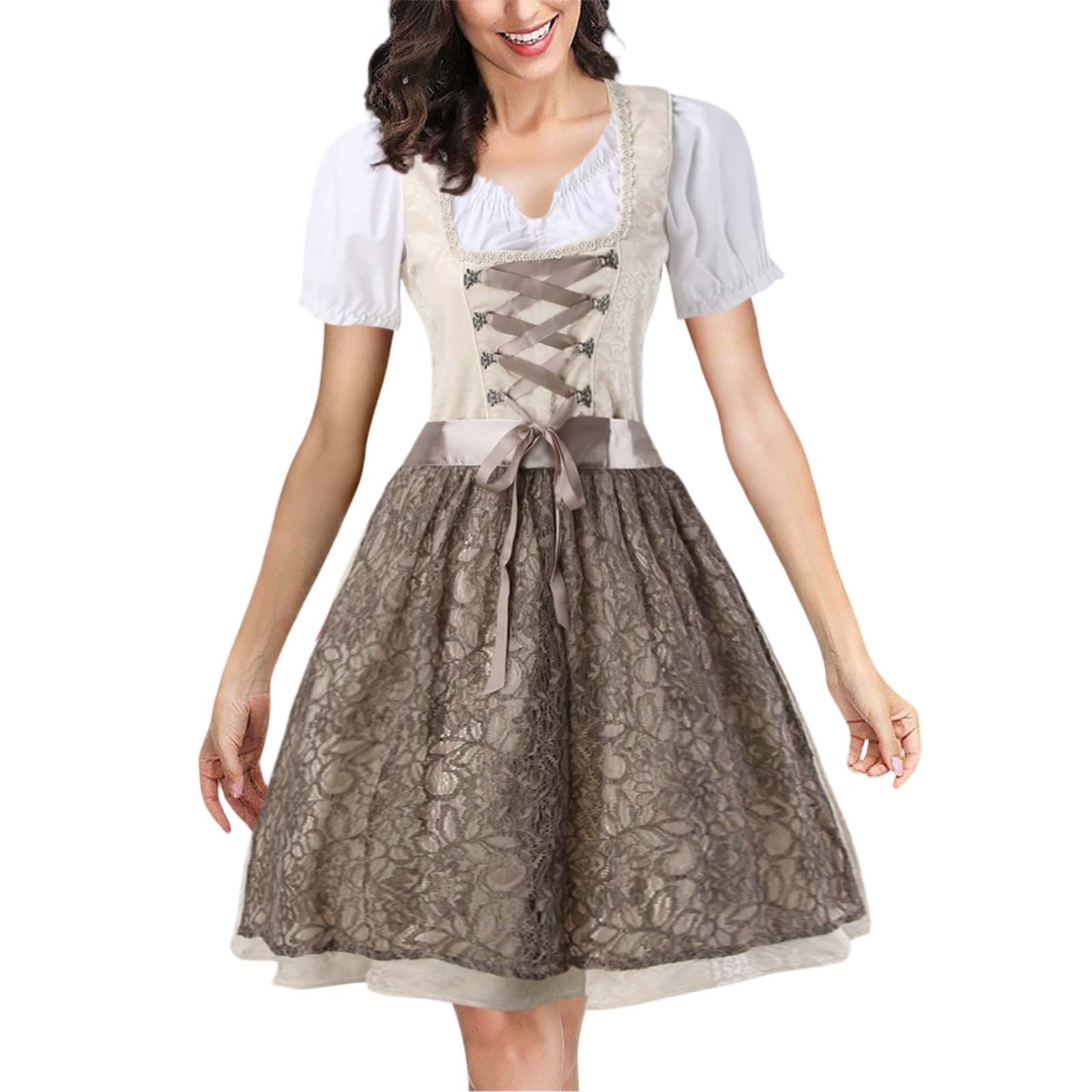 German Dirndl Dress for Women Traditional Bavarian Festival Elegant ...