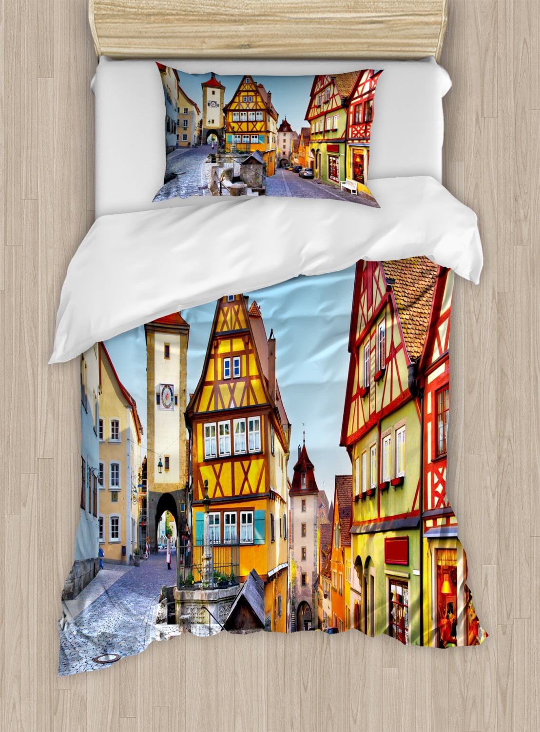 German Duvet Cover Set Twin Size, Rothenburg ob der Tauber Bavaria ...