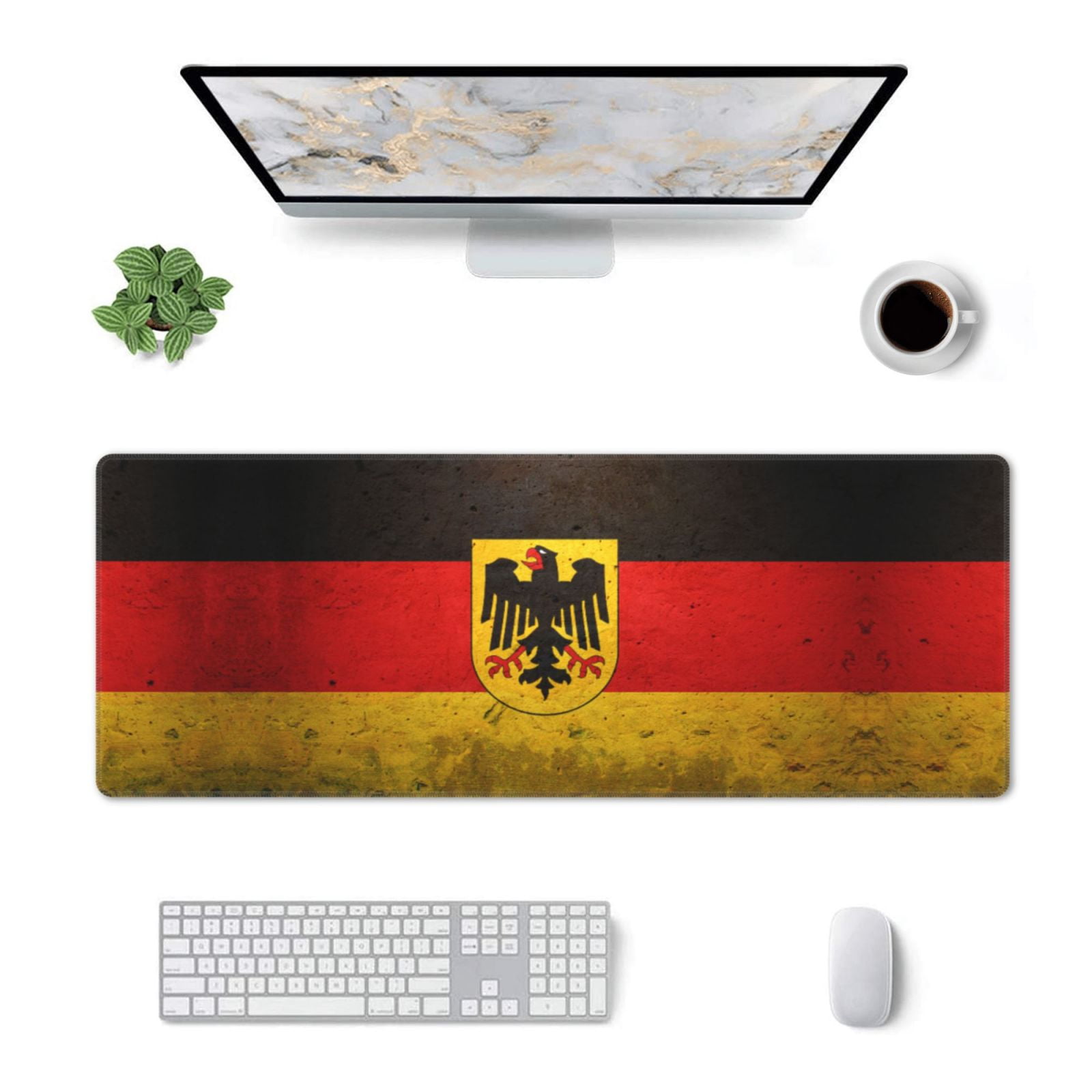 German Eagle Flag Large Gaming Mousepad For Office Computers Laptop ...