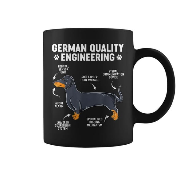 German Engineering Dachshund Lover Doxie Dog Coffee Mugs - Walmart.com