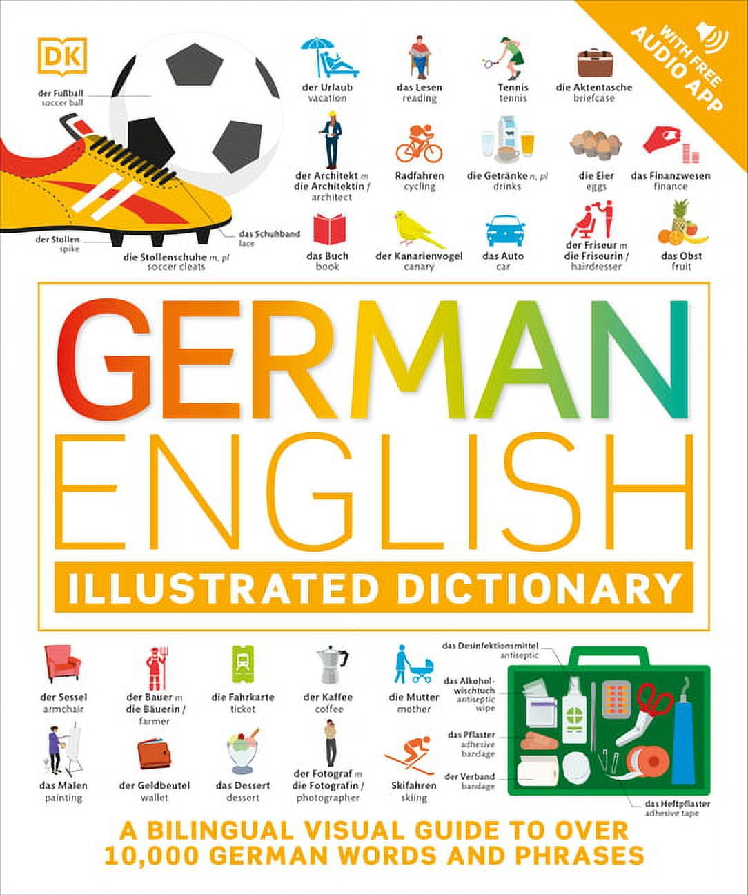 German-English Illustrated Dictionary Book: Bilingual Visual Guide with ...