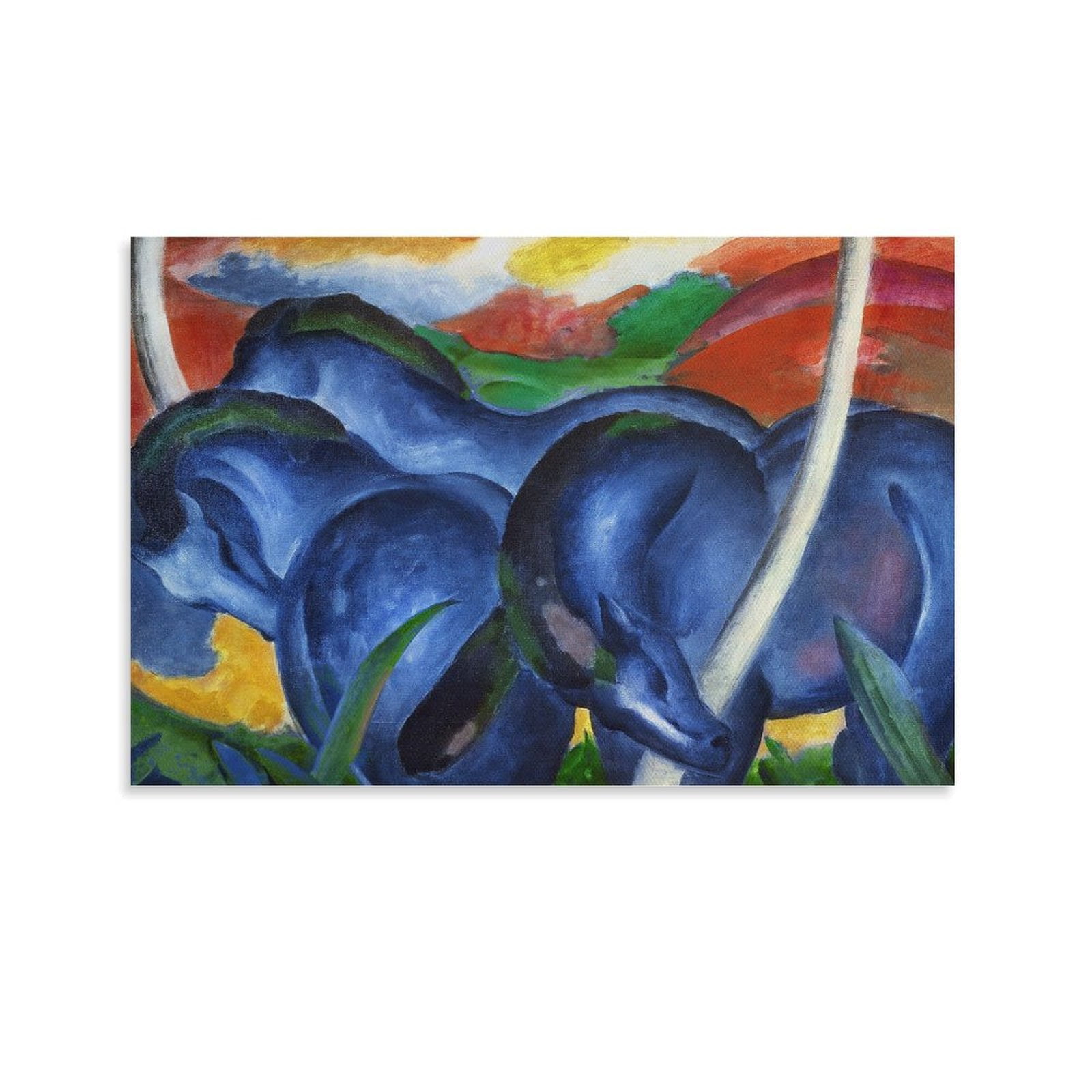 German Expressionist Painters Franz Marc Big Blue Horses Poster Gifts ...