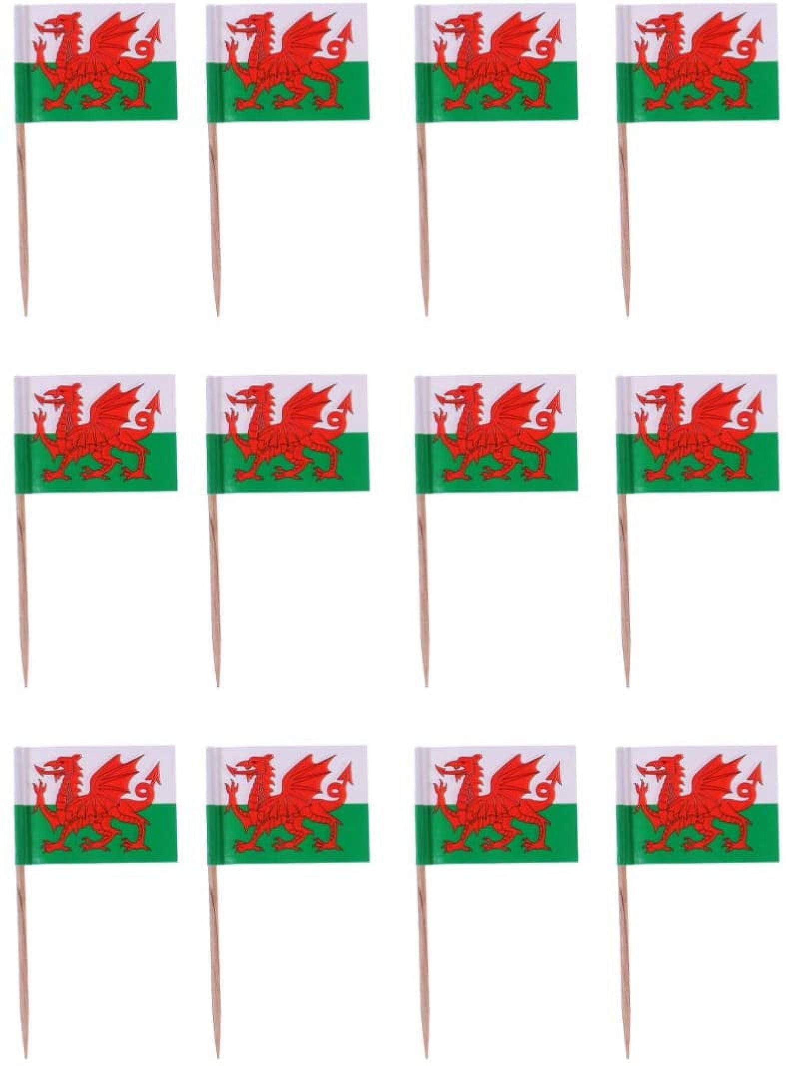 German Flag 100Pcs Welsh Flag Toothpicks Welsh Flags Cupcake Toppers ...