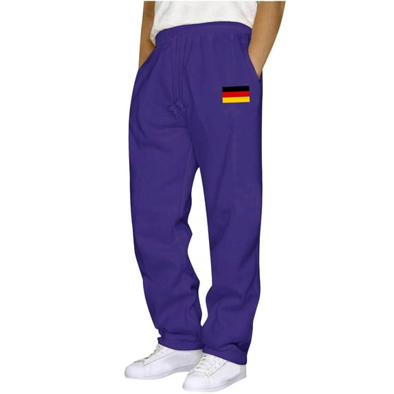 German Flag Print Streetwear Sweatpants Fashion Trend Elastic Waist ...