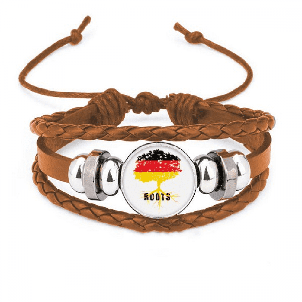 German Flag Root Faly Art Deco Fashion Bracelet Wristband Leather ...
