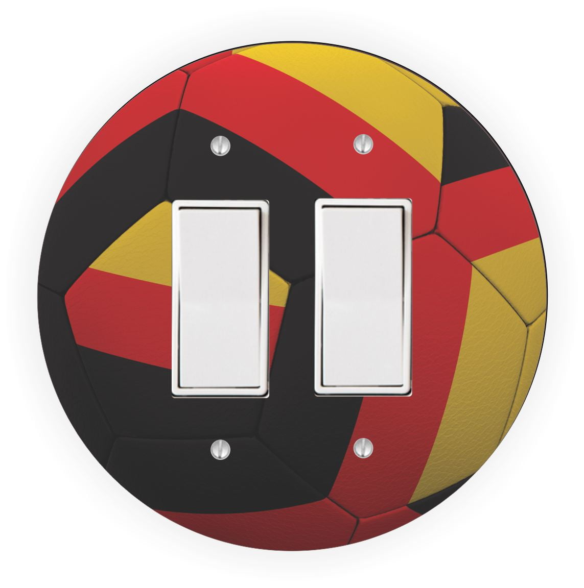 German Flag Soccer Ball Design - Round Light Switch Plate Cover ...