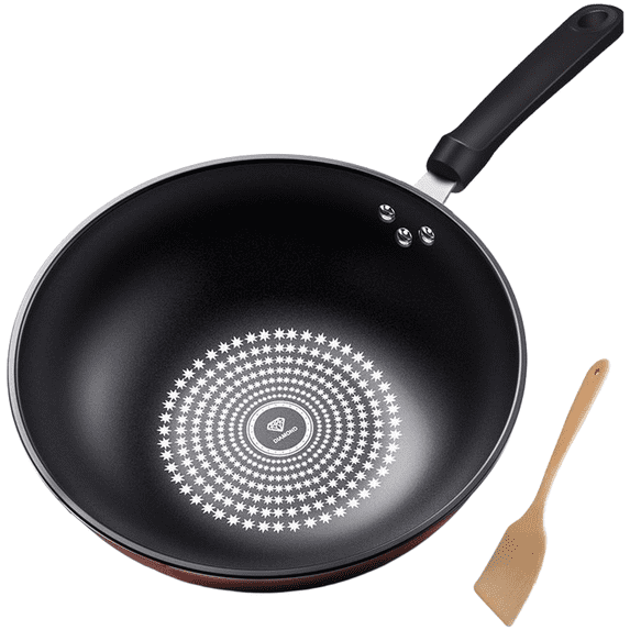 German For Crystal Diamond Wok Non Frying Pan Induction Compatible Gas ...