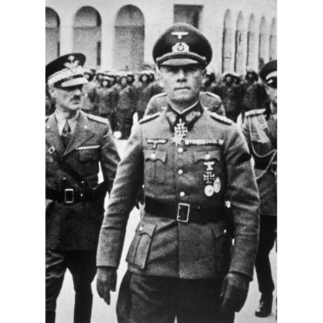 German General Erwin Rommel Arriving In Tripoli To Begin His Desert ...