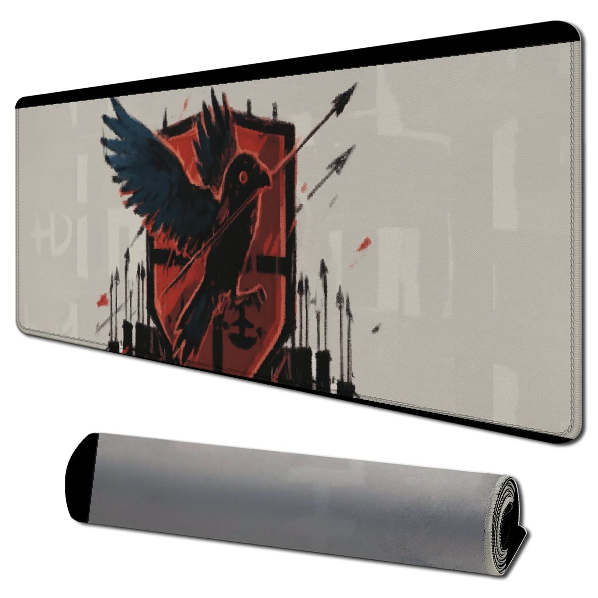 German Heraldic Shield Desk Mat Large Laptop Desk Pad Extended Lock ...