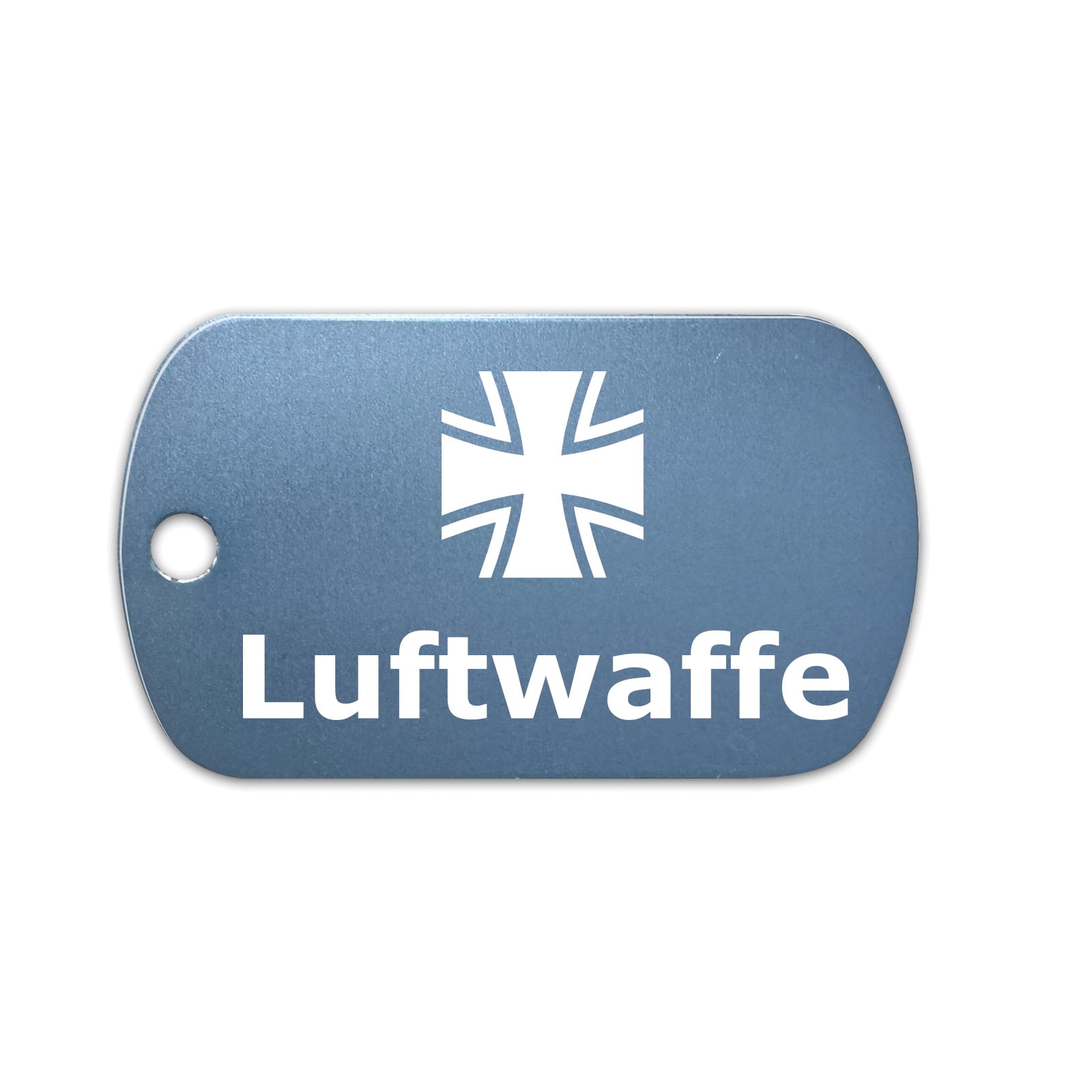 German Luftwaffe GI Dog Tag Aluminum Keychain air force - Light Blue ...