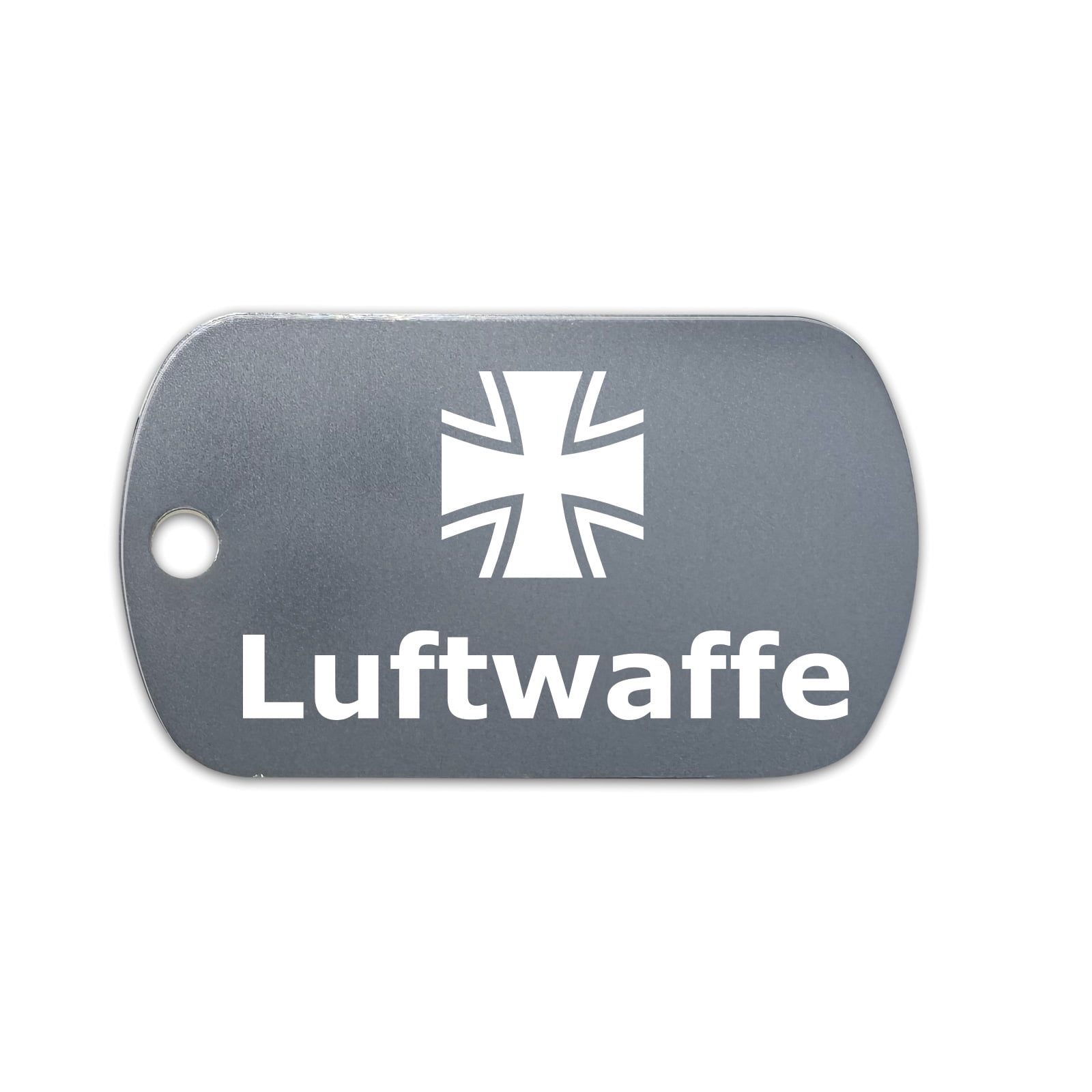 German Luftwaffe GI Dog Tag Aluminum Keychain air force - Silver ...