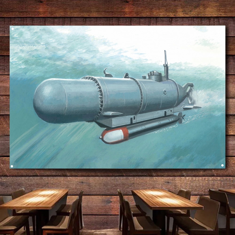German Midget Submarine Necht Posters & Prints Tapestry Navy Battleship ...