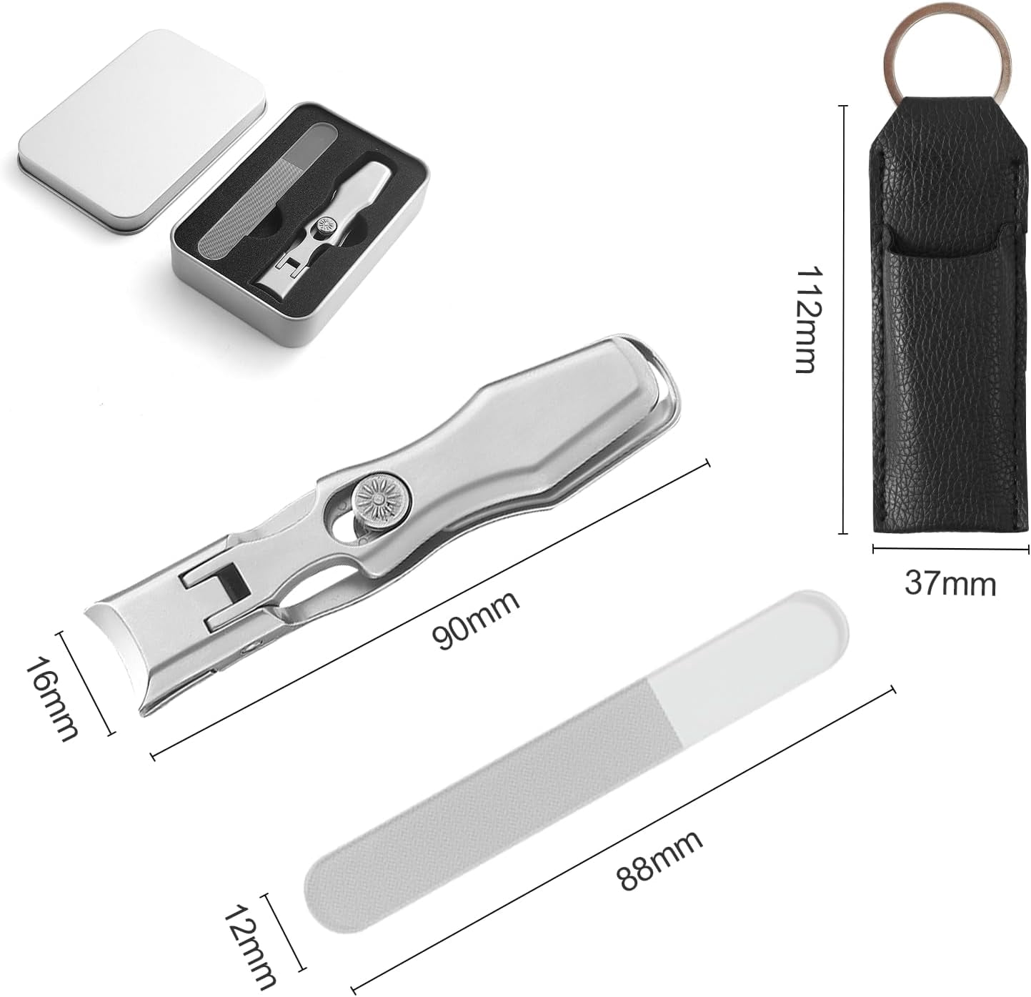 German Nail Clippers Grip for Men,German Nail Clippers with File ...