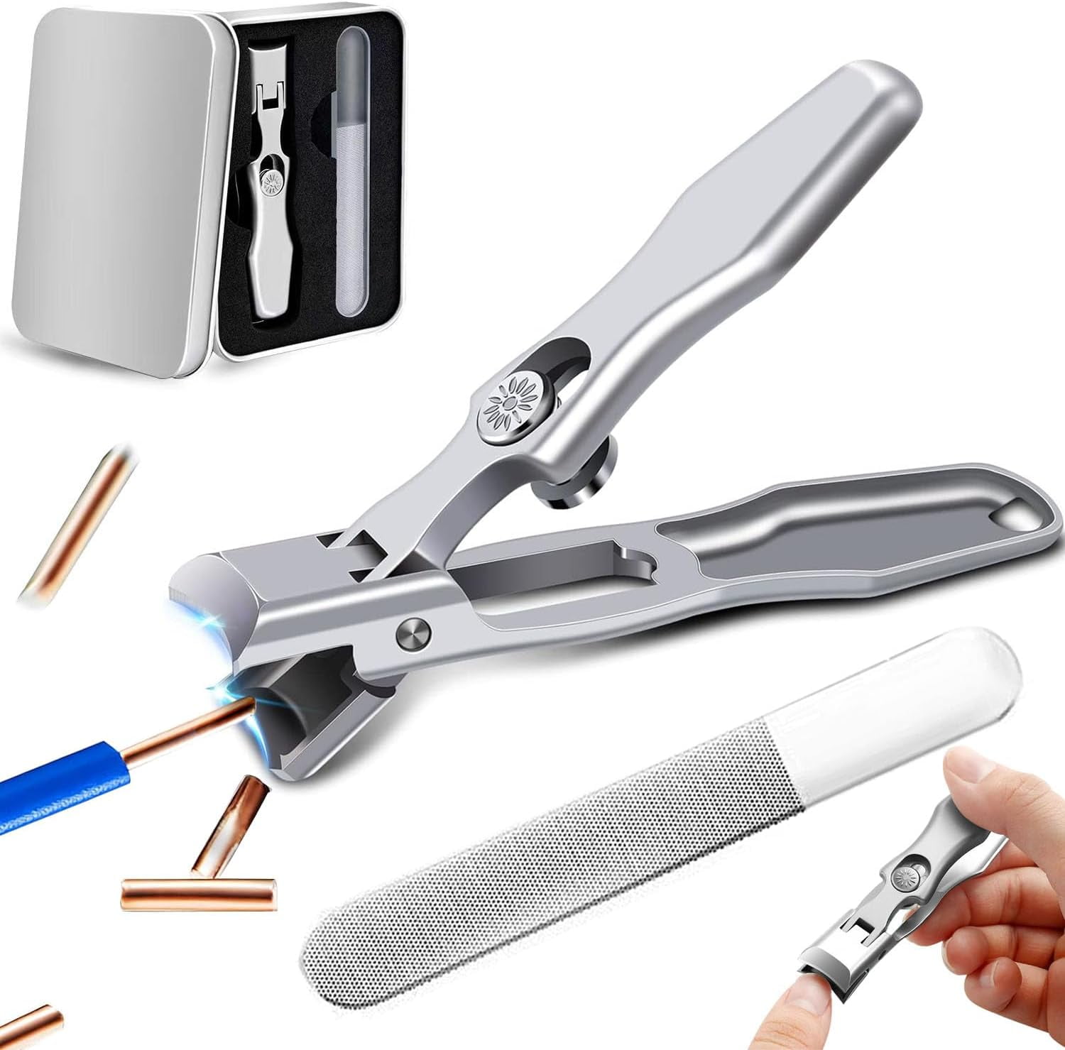 German Nail Clippers for Men, 2025 Upgraded Ultra Sharp Stainless Steel ...
