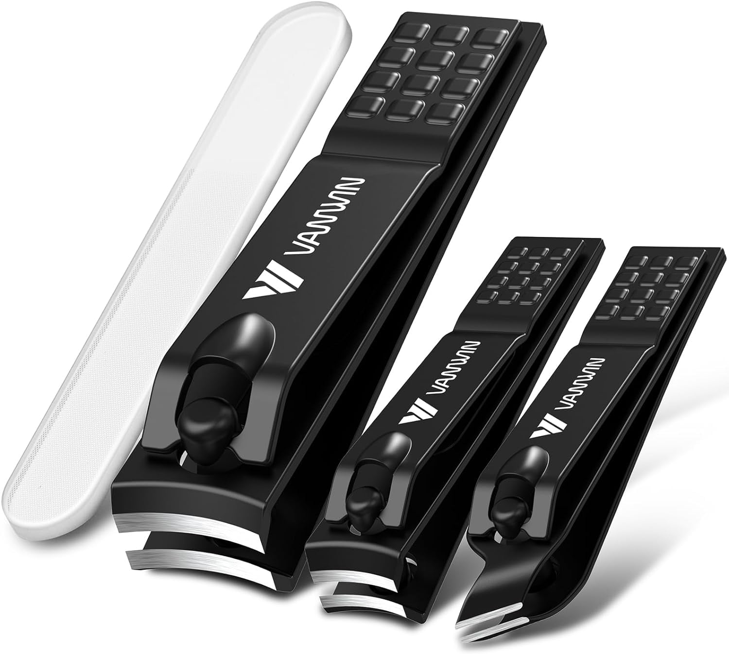 German Nail Clippers for Men, Clipper Set (4-Pack) Ultra Sharp Matte ...