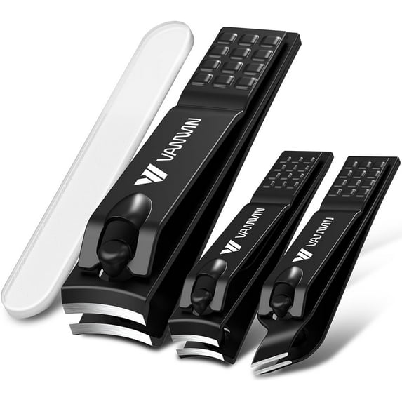 German Nail Clippers for Men, Clipper Set (4-Pack) Ultra Sharp Matte ...