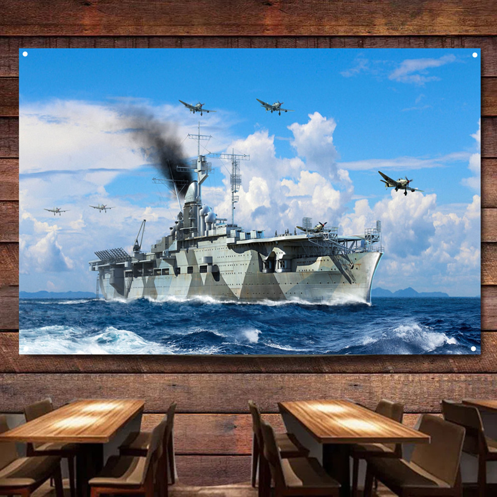 German Navy Aircraft Carrier DKM Graf Zeppelin Battleship Wall Art ...