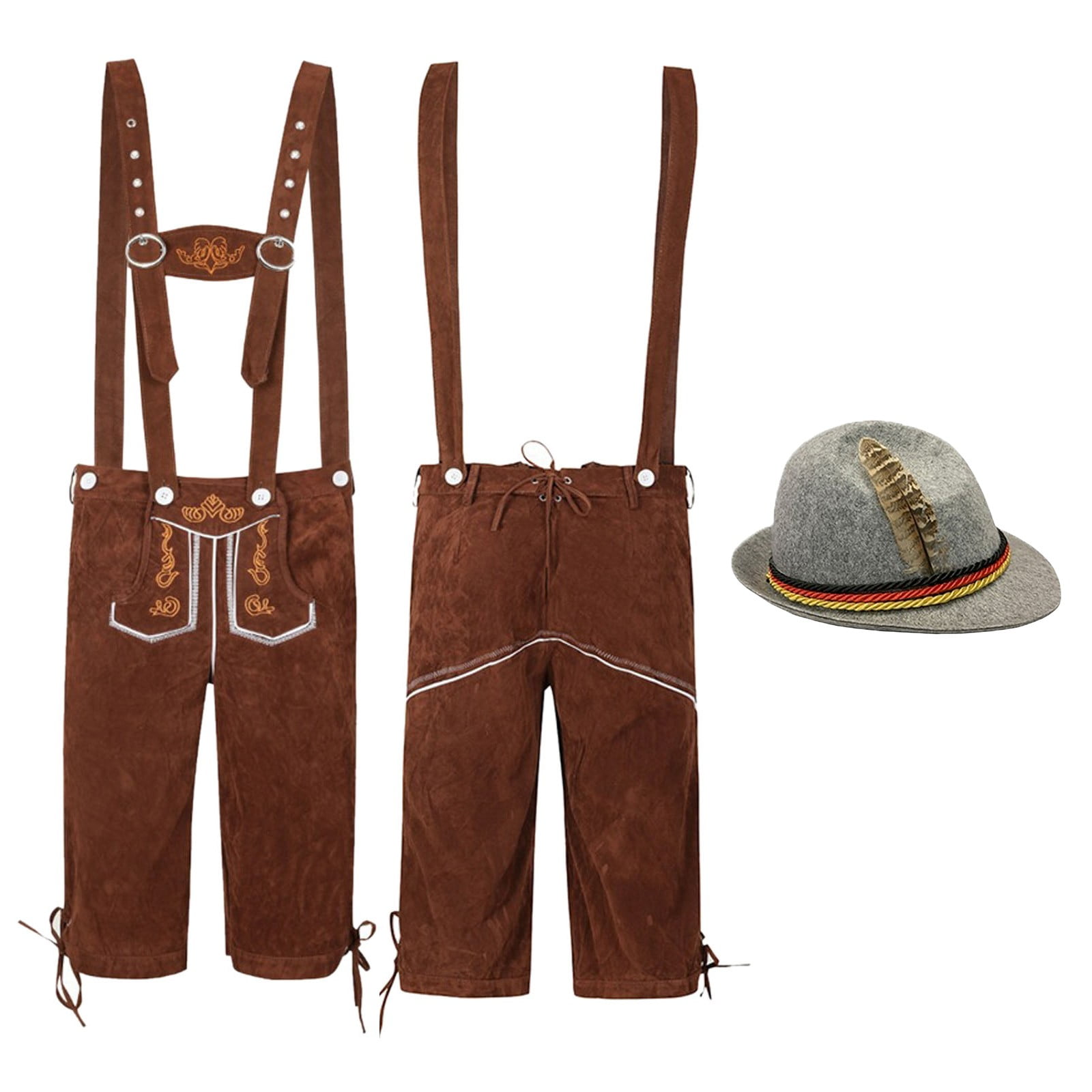German Oktoberfest for Men Lederhosen Overalls Jumpsuit with Classic ...