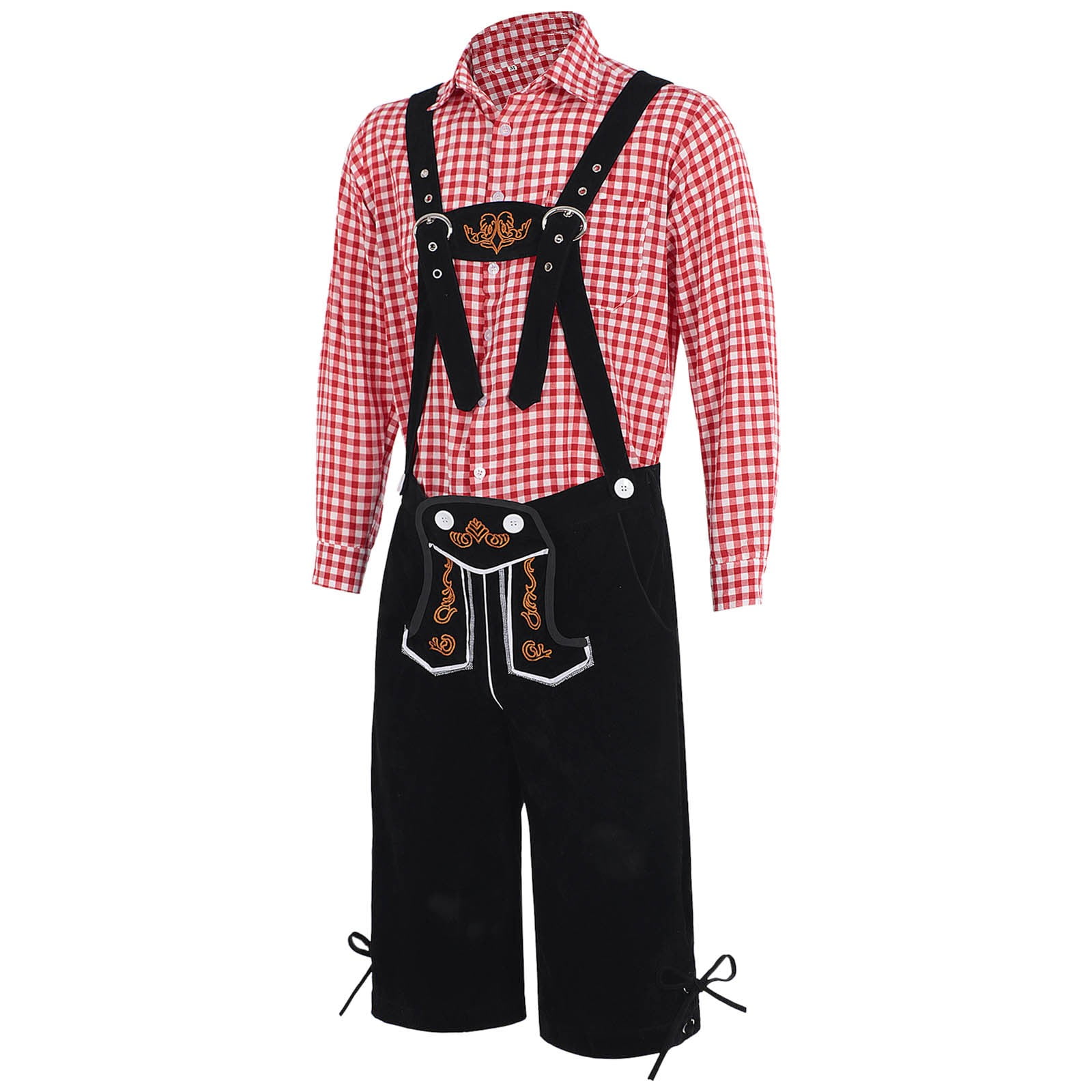 German Oktoberfest for Men Traditional Bavarian Plaid Shirt with ...
