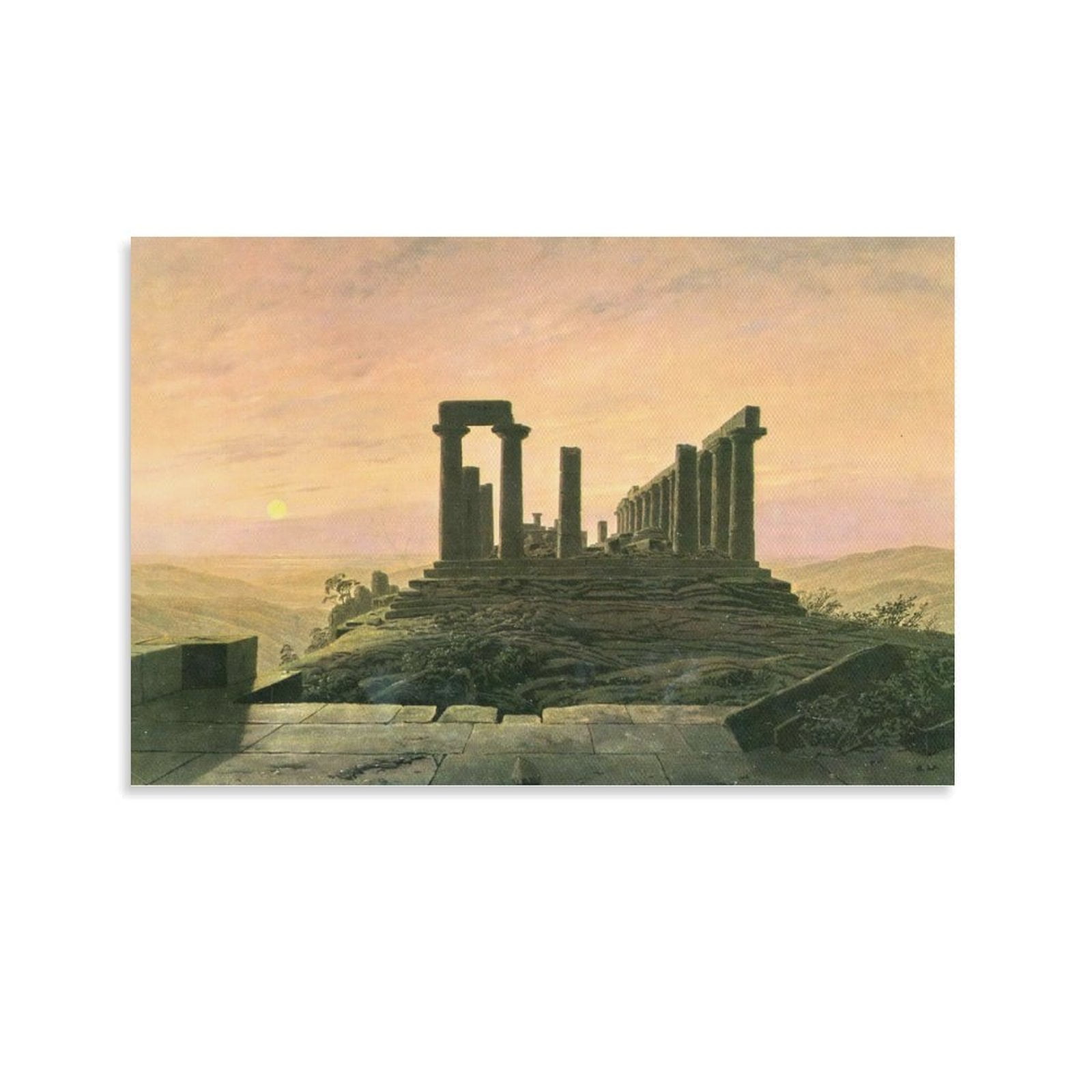 German Painter Caspar David Friedrich The Temple of Juno in Agrigento ...