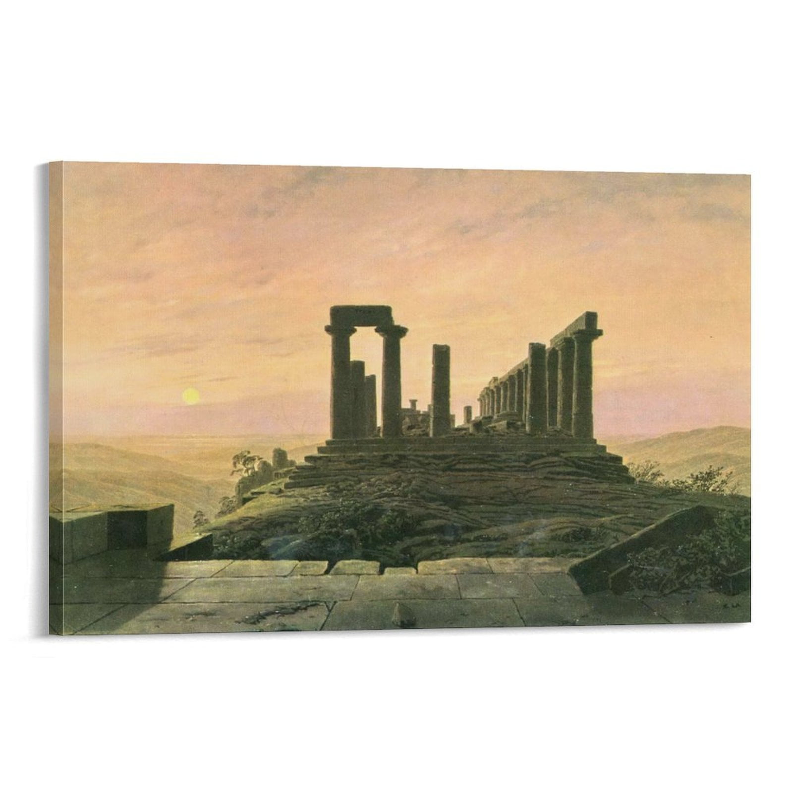 German Painter Caspar David Friedrich The Temple of Juno in Agrigento ...