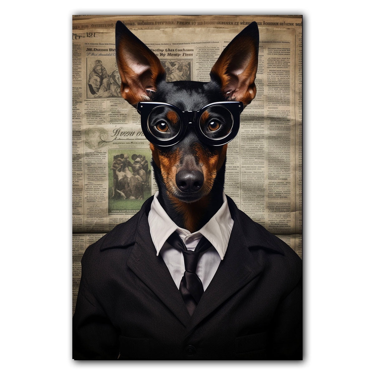 German Pinscher Dog Bathroom Decor - Funny Bathroom Decor Wall Art, Dog ...