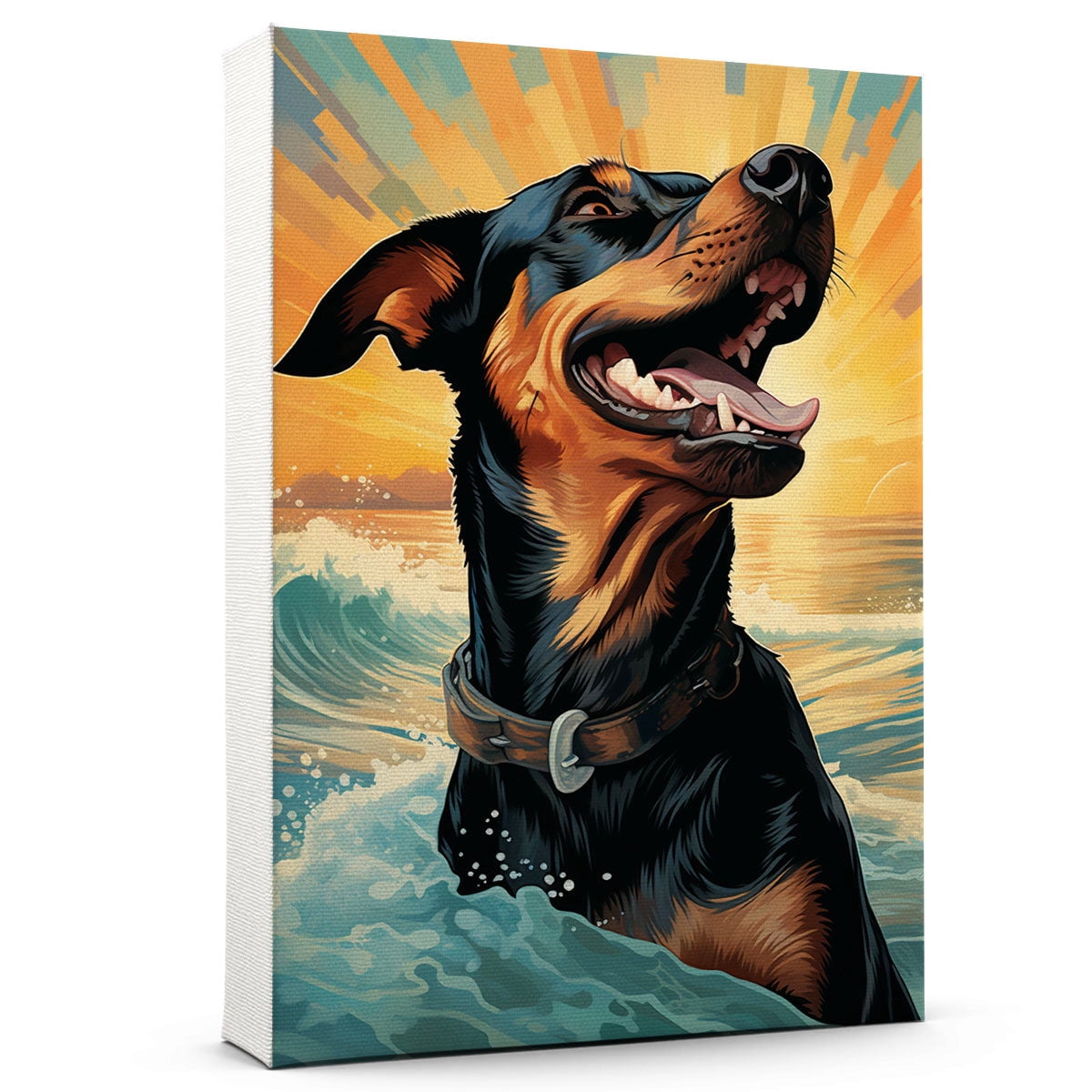 German Pinscher Dog Canvas for Classroom, Home Decor, Fine Art Prints ...
