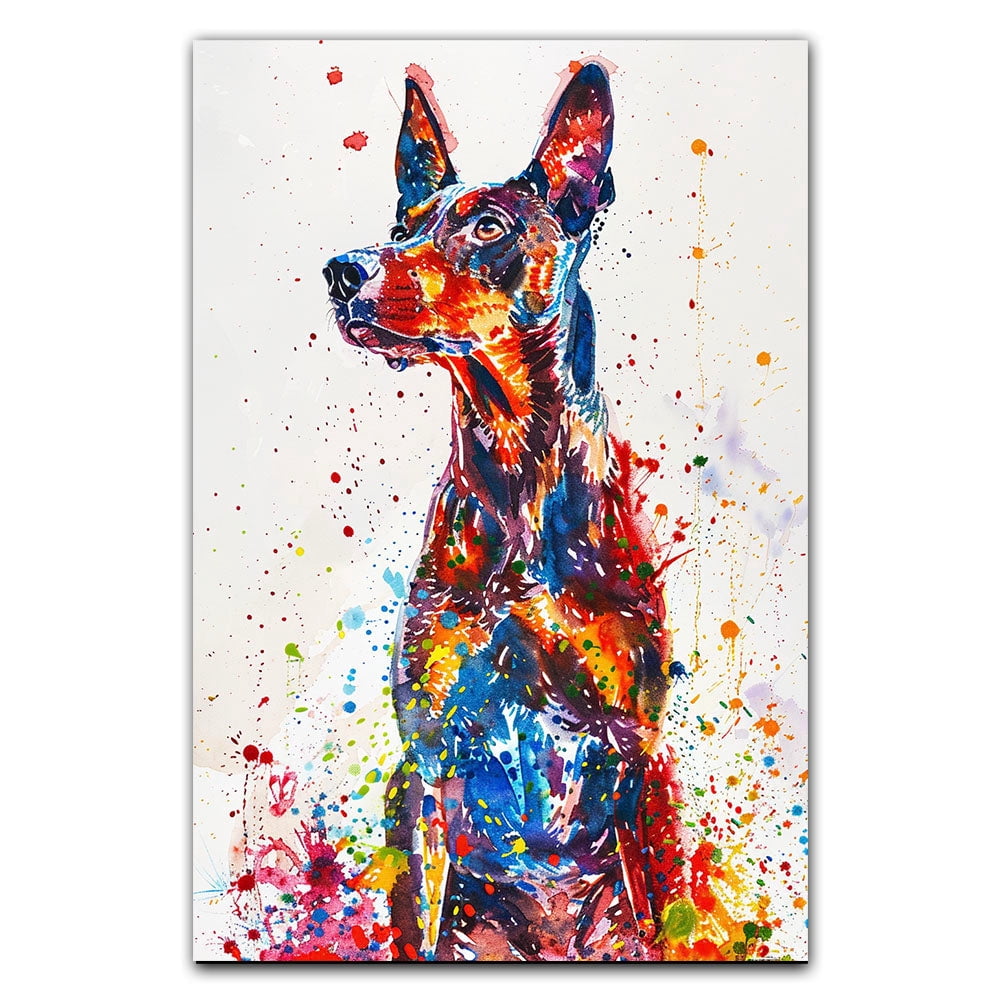 German Pinscher Dog Poster Wall Art for Bedroom Living Room Funny ...