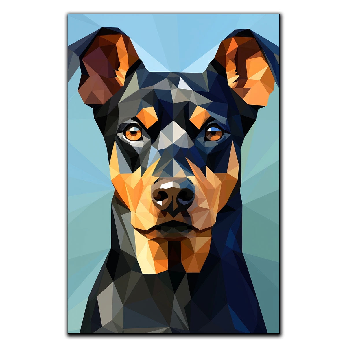 German Pinscher Large Canvas Wall Art for Living Room Bedroom Dog ...