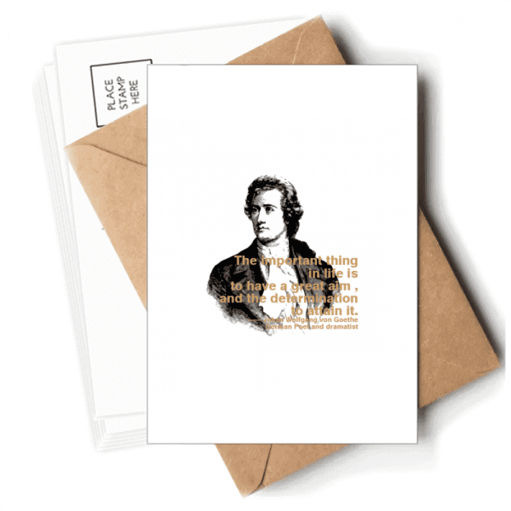German Poet Dramatist Goethe Postcards Envelopes Blank Note Cards ...