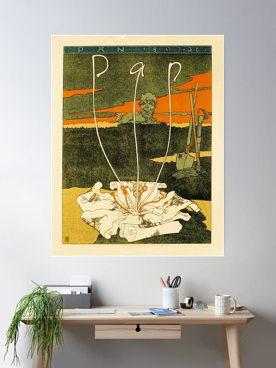 German Poster Art Nouveau Magazine Advertising For Pan By Joseph ...