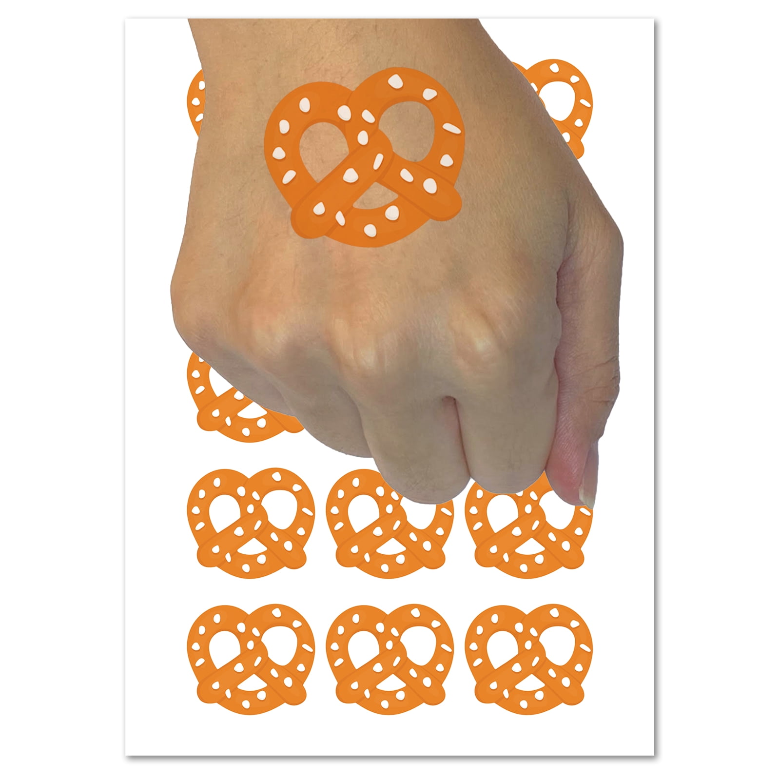 German Pretzel with Salt Water Resistant Temporary Tattoo Set Fake Body ...