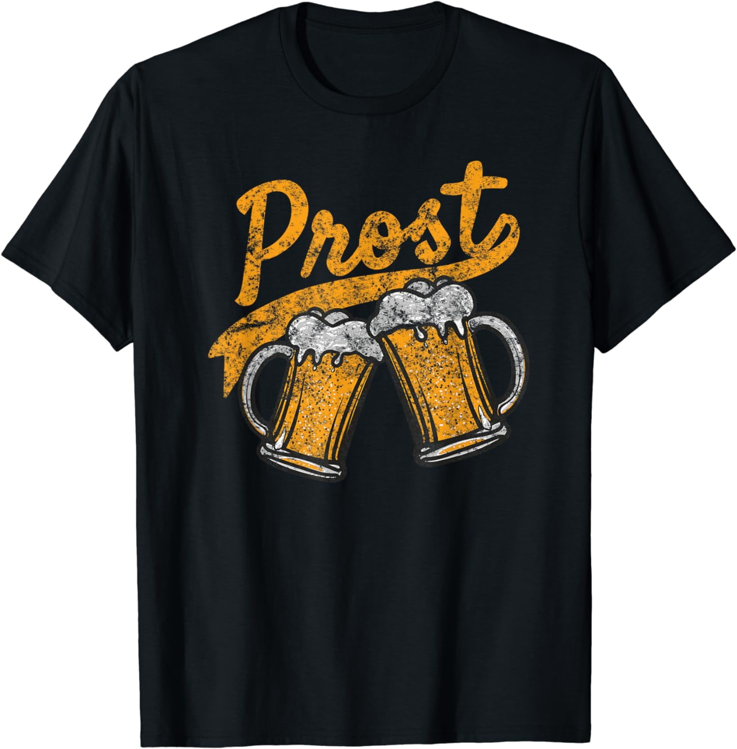 German Prost Cheers Beer Drinking Tshirt distressed design - Walmart.com