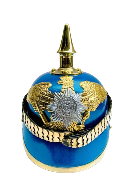 German Prussian Blue Leather Helmet Pickelhaube Helmet. - Walmart.com