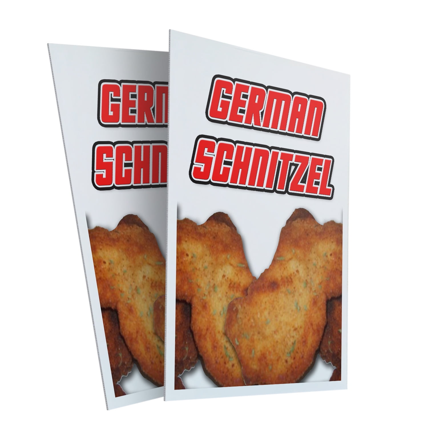 German Schnitzel (2-PACK) 24" x 36" Plastic Signs | Sign Insert 4mm ...