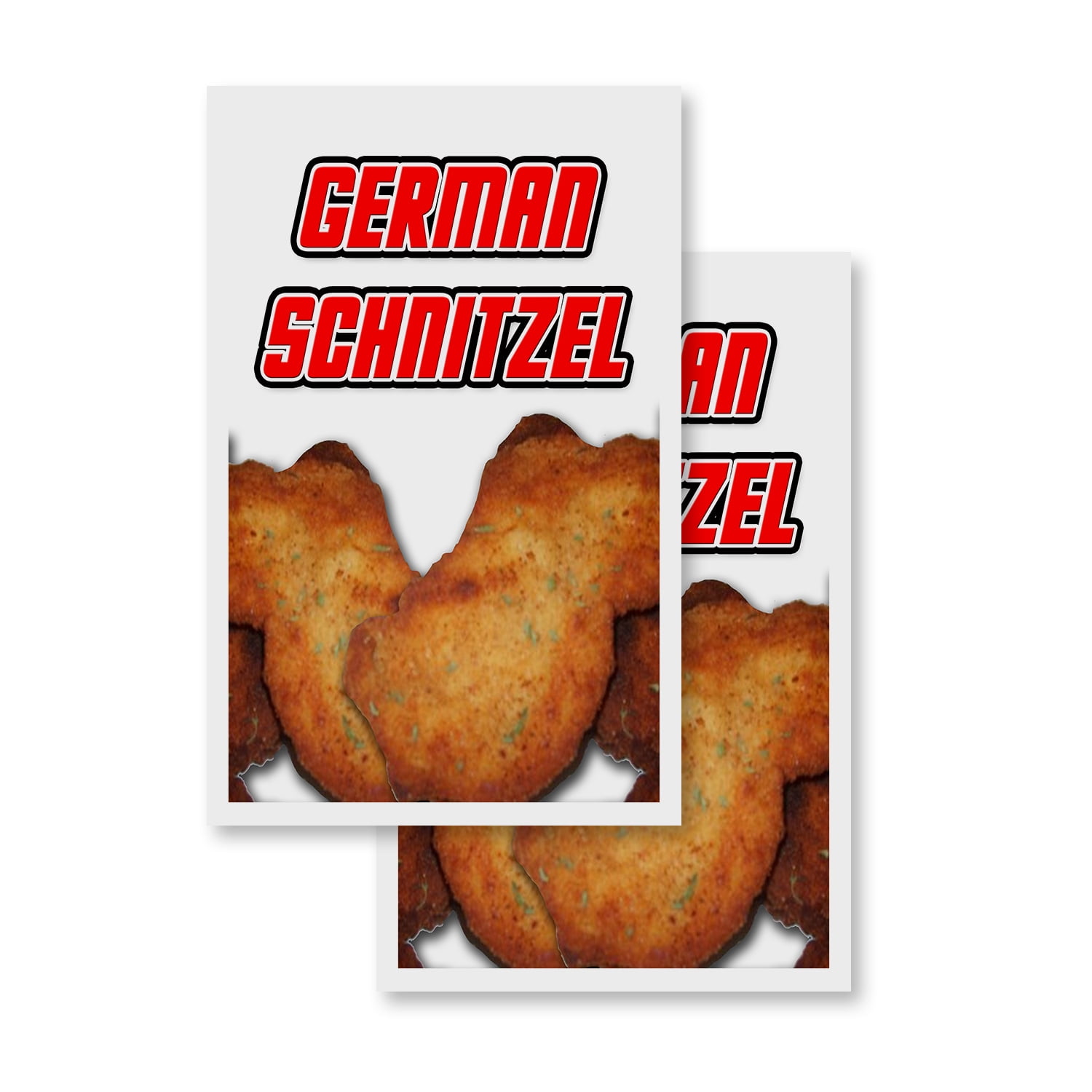 German Schnitzel (2-PACK) 24" x 36" Vinyl Decals | Sign Insert Peel ...
