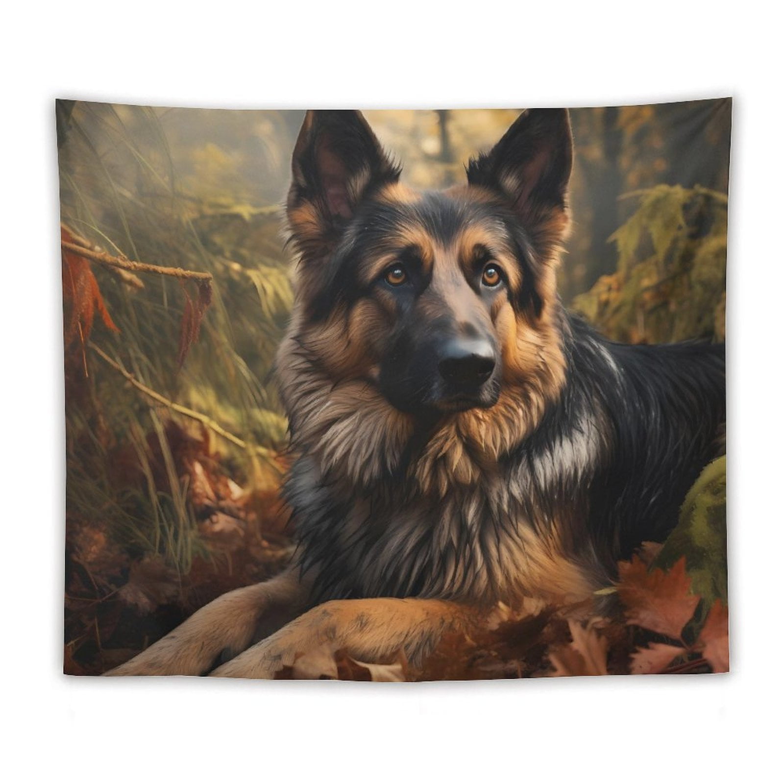 German Shepherd 8 Cartoon Wall Hanging Bedding Tapestry for Bedroom ...