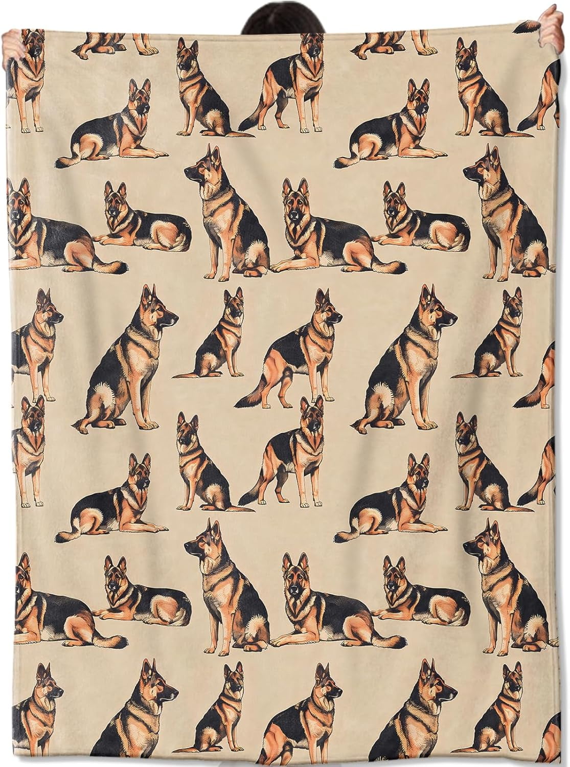 German Shepherd Blanket Gifts for Kids Women Adult Girls,Cartoon Puppy ...